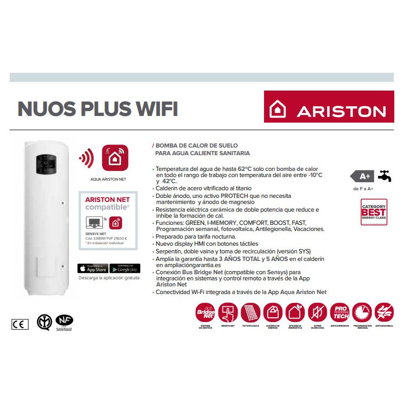 Compra Bomba De Calor ARISTON NUOS PLUS WIFI - Eficiencia y Conectividad