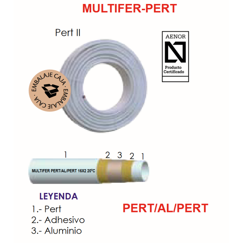 Tubería Multicapa FERCO MULTIFER PERT/AL/PERT - Alta Calidad y Eficiencia
