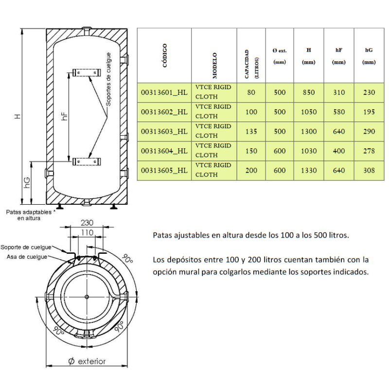 Interacumulador VALINOX VTCE_HL 500L | Alta calidad en ACS